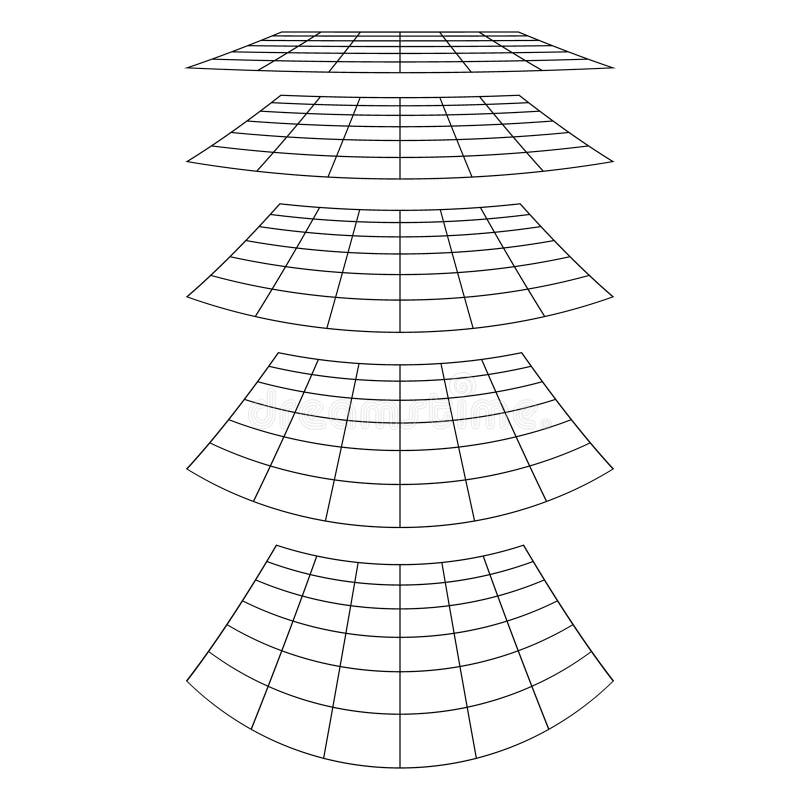 Wireframe Grid Warp Template Design Vector Illustration Background ...