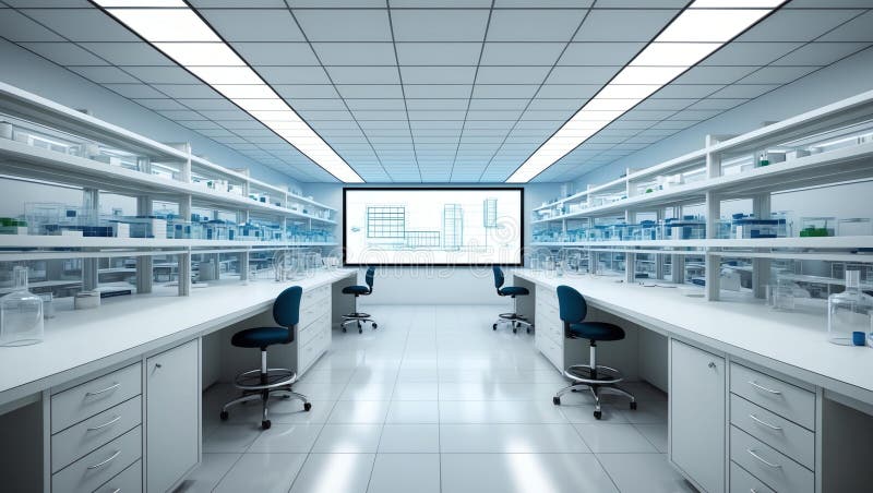 3d Wireframe Render of a Research Laboratories Archite Ai Generated ...