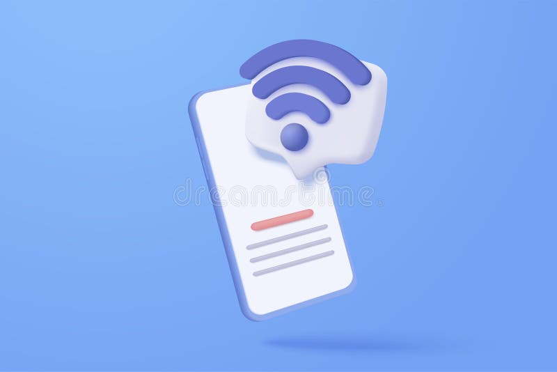 3d Wireless Connection and Sharing Network on Internet. Hotspot Access ...