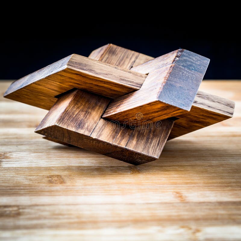 3d Wooden Object Made of Embedded Polygons Stock Image - Image of ...