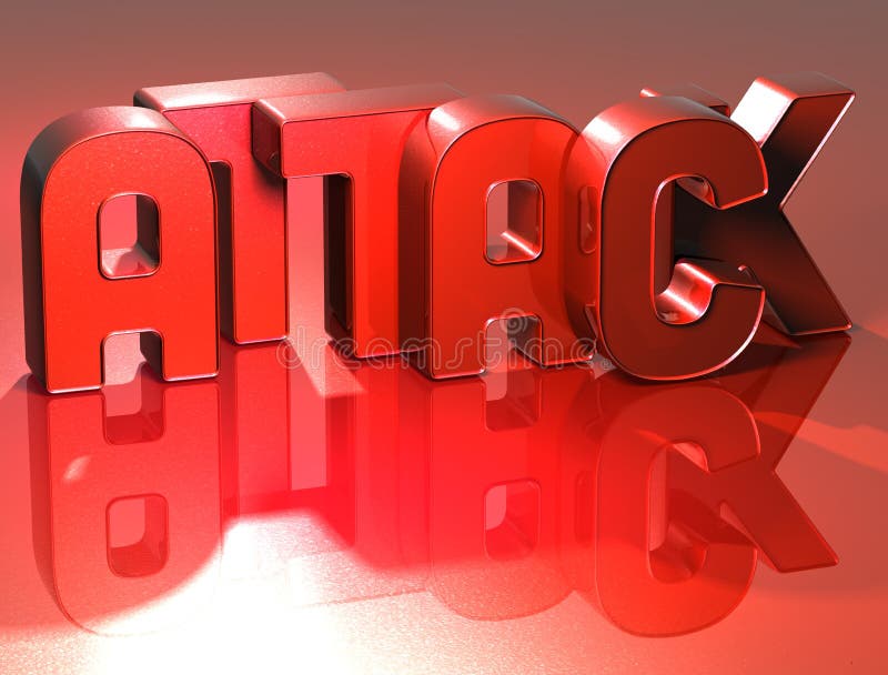 Word ATTACK. stock illustration. Illustration of global - 31756774