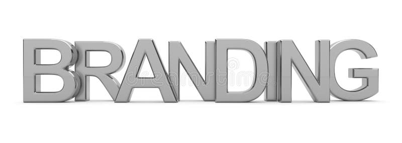 Branding Written with Silver Letters Stock Illustration - Illustration ...