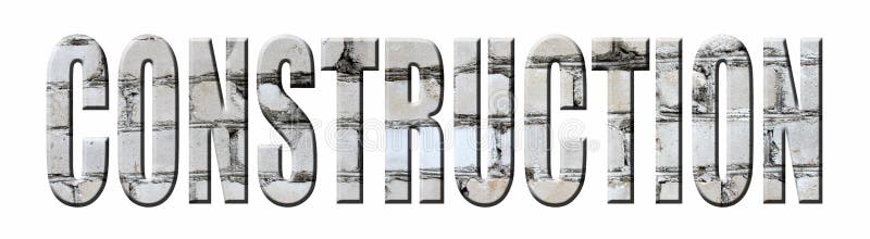 3D the Word `building` Made of White Brick on White Stock Illustration ...