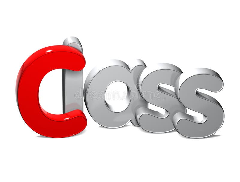 3D Word Class Over White Background. Stock Illustration - Illustration ...