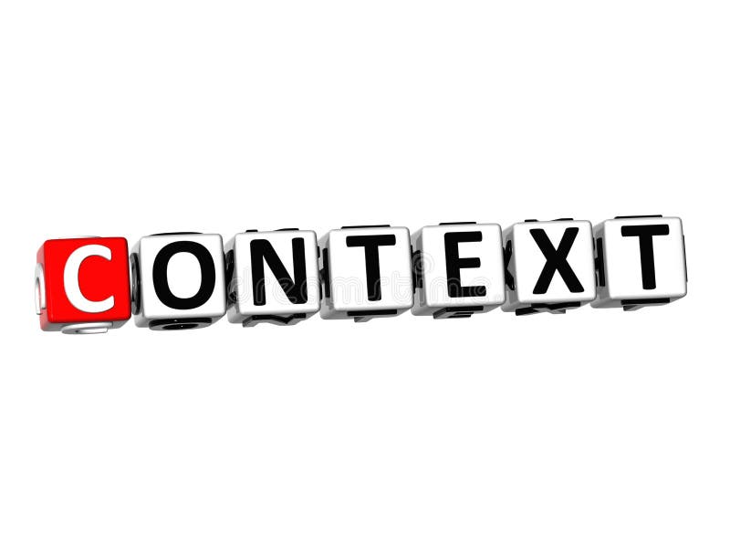 Put It In Context 3d Words Button Understand Meaning Stock Illustration ...