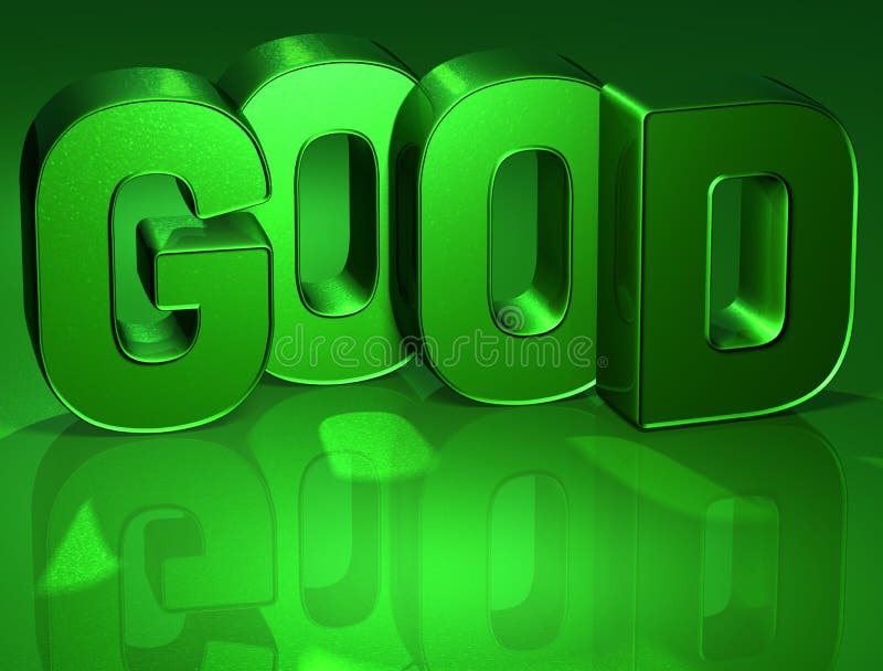 3D Word Good on White Background Stock Illustration - Illustration of ...