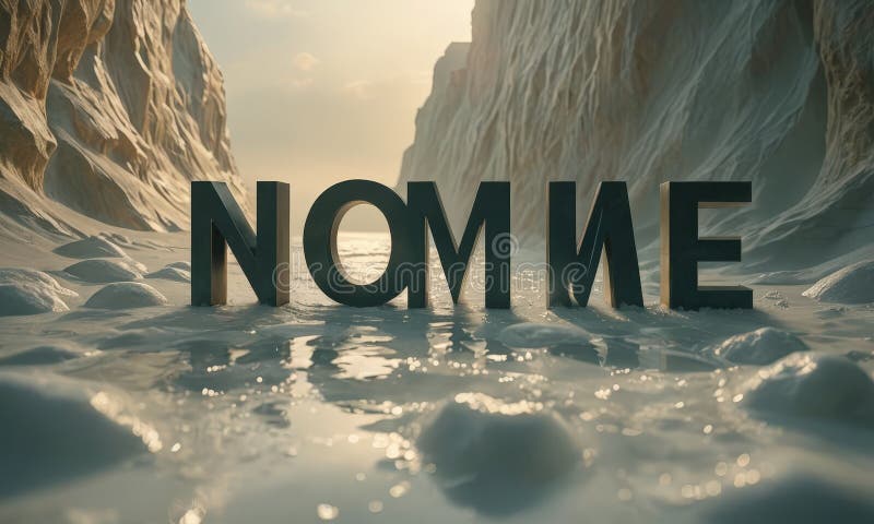 3d the Word Nome in Middle Mountain Stock Illustration - Illustration ...