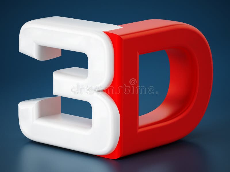 3D Word Standing on Dark Reflective Background Stock Illustration ...