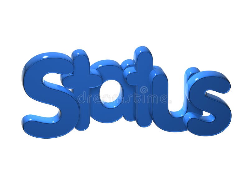 3D Word Status Over White Background. Stock Illustration - Illustration ...
