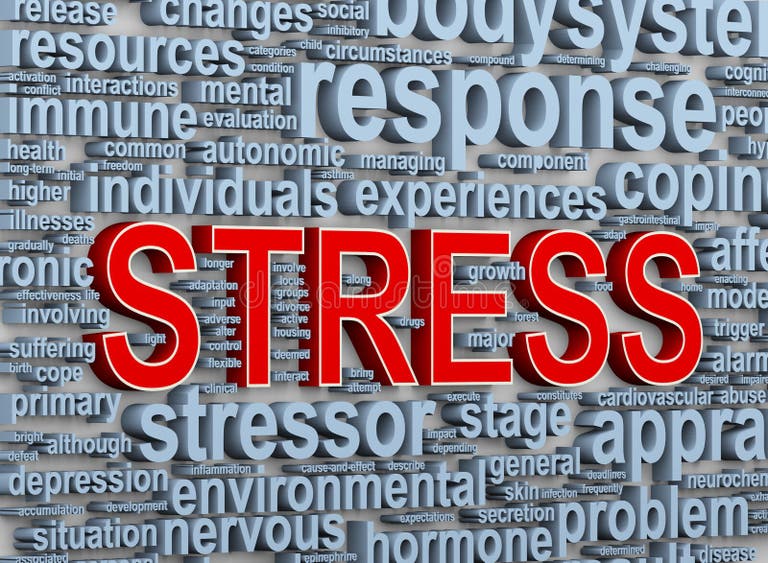 3d word tags of stress stock illustration. Illustration of exhausted ...