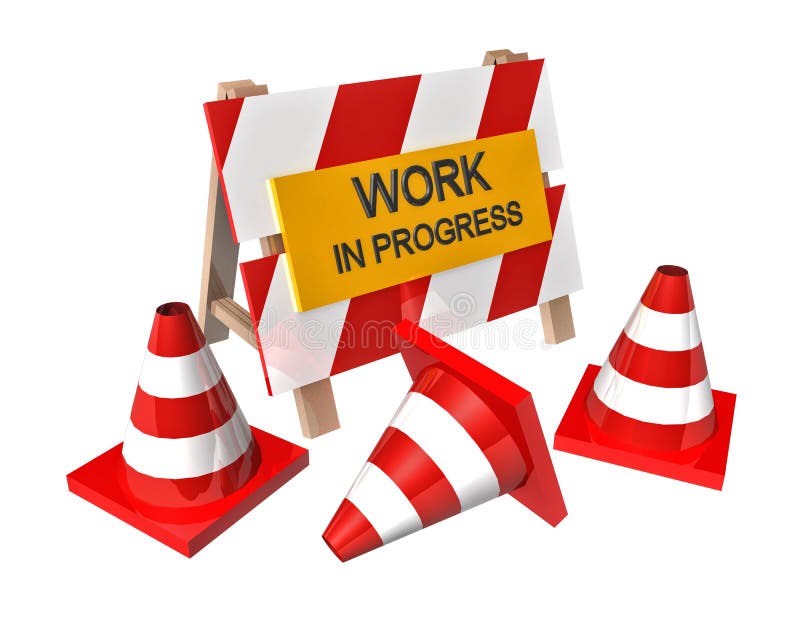 3d work in progress stock illustration. Illustration of activities ...