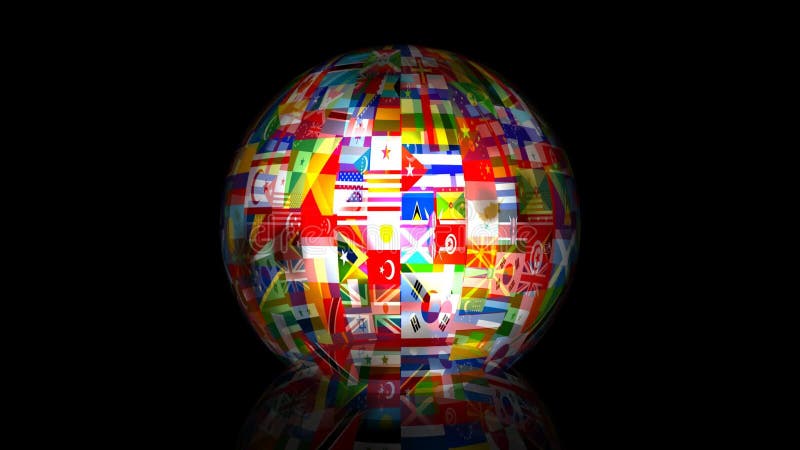 3d World Flag Globe Animation Stock Video - Video of world, concept ...