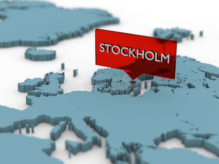 3d World Map Sticker - Stockholm Stock Illustration - Illustration of ...