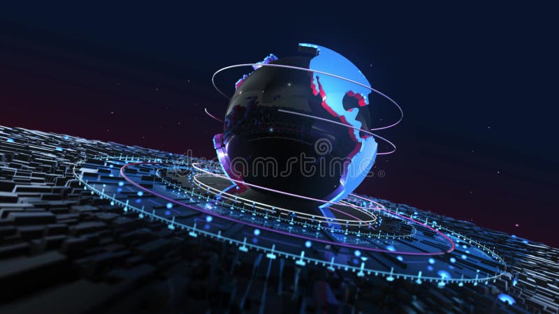 3D World News Background Loop Stock Video - Video of show, room: 276094711