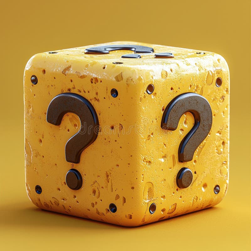 3D Yellow Block with Question Marks on Warm-toned Background Stock ...