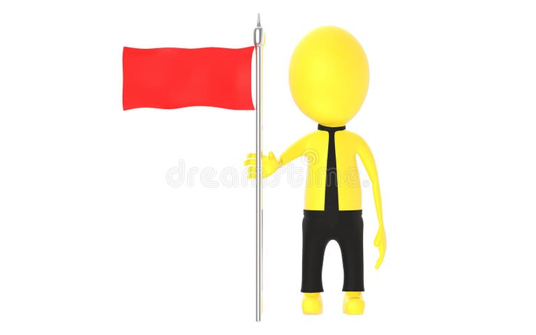 3d Man Holding Red Flag Stock Illustrations – 262 3d Man Holding Red ...