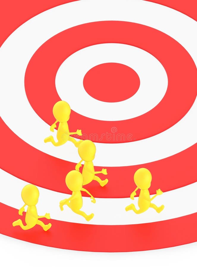 3d Yellow Character,s Running on a Track Stock Illustration ...