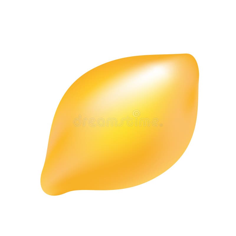 3D Yellow Glossy Jelly Candy of Lemon Shape and Sour Flavor Stock ...