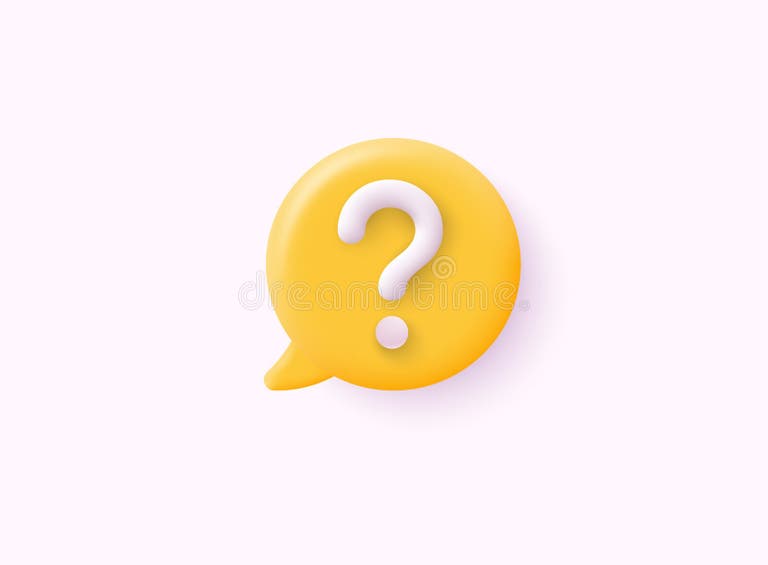 3d Yellow Question Mark. Faq Problem Solution Symbol Stock Vector ...