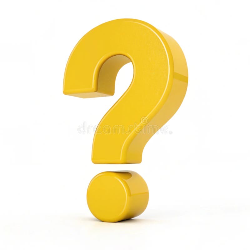 3D Yellow Question Mark Icon Stock Illustration - Illustration of doubt ...