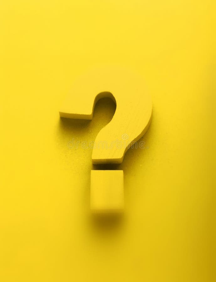 Yellow Question Mark Isolated on a White Background Stock Photo - Image ...