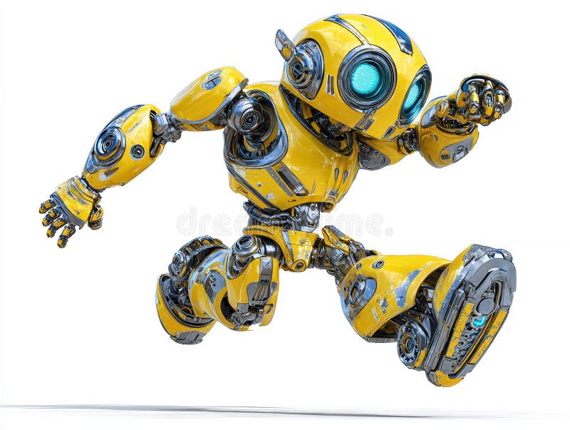 1,875 Robot Blue Background Isolated White Stock Photos - Free ...