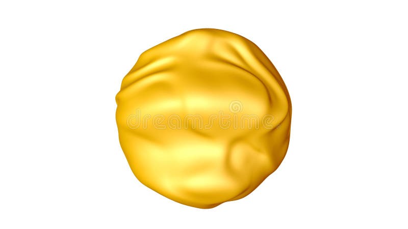 3D Yellow Sphere Dynamic Abstract Light and Shadow Artistic Wave ...