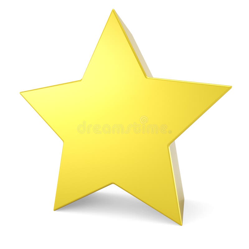 3D Yellow Star Stock Illustration - Image: 44775215
