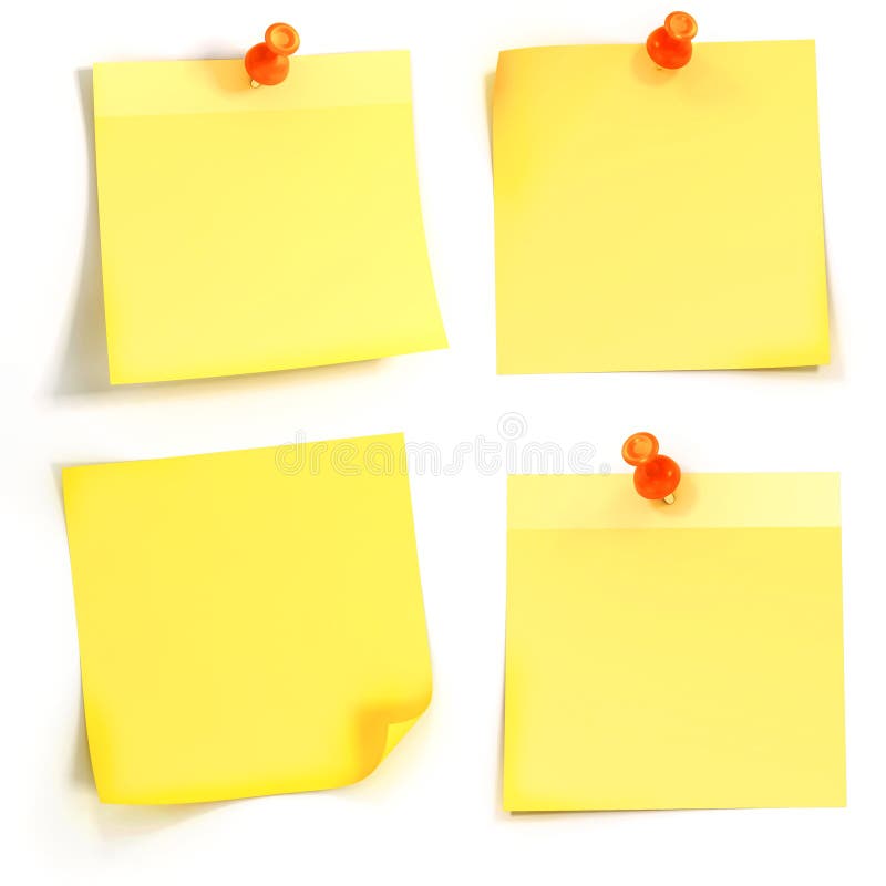 3d yellow sticky note stock illustration. Illustration of abstract ...