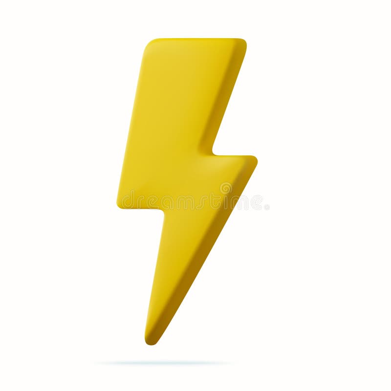 3d Yellow Thunder and Bolt Lighting Flash Stock Vector - Illustration ...