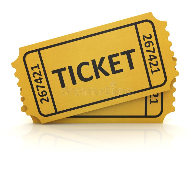 Yellow Raffle Ticket Clip Art