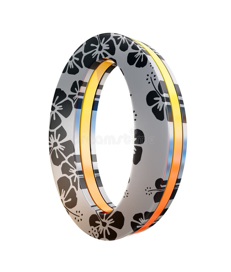 3D `zero` Number with Flower Texture Stock Illustration - Illustration ...