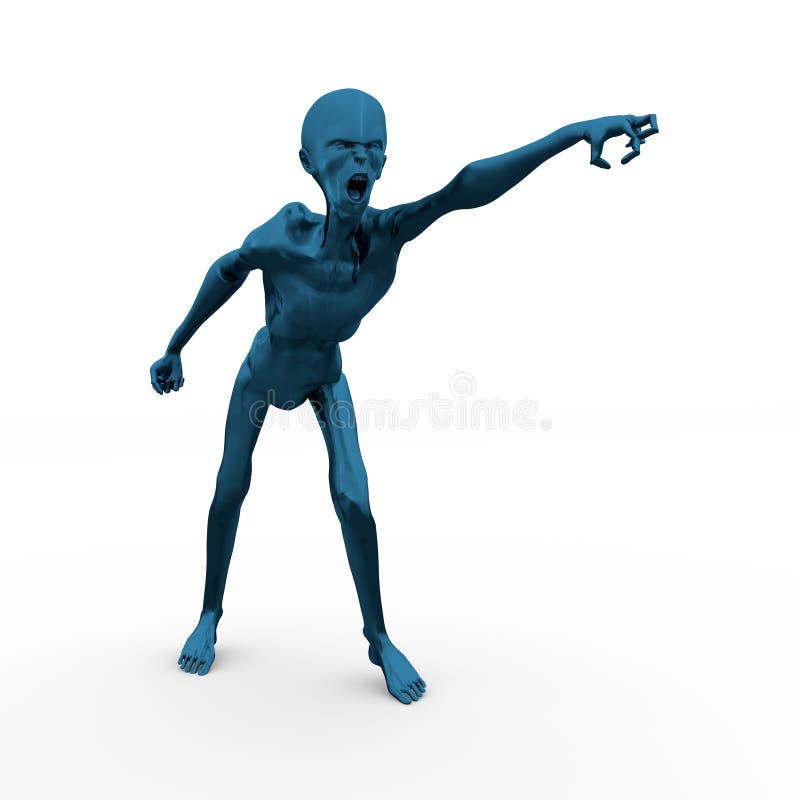 Zombie Model Pose stock illustration. Illustration of ghastly - 15574867