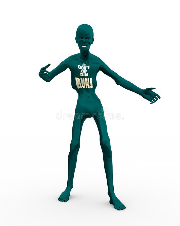 3D zombie model stock illustration. Illustration of attack - 97101968