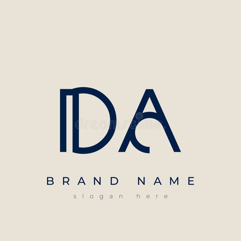 DA Alphabet Letter Icon Logo Stock Vector - Illustration of monogram ...