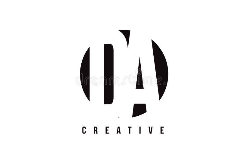 DA D a White Letter Logo Design with Circle Background. Stock Vector ...