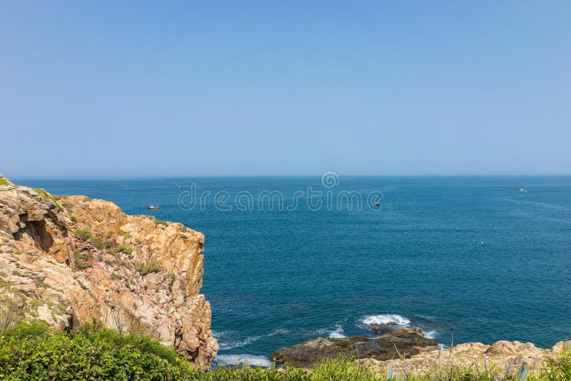 Da Dia Cliff or Ghenh Da Dia in Central Vietnam Stock Image - Image of ...