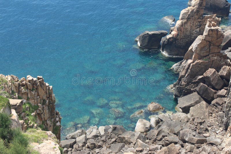 Da Dia Cliff stock image. Image of vietnam, blue, nature - 125296207