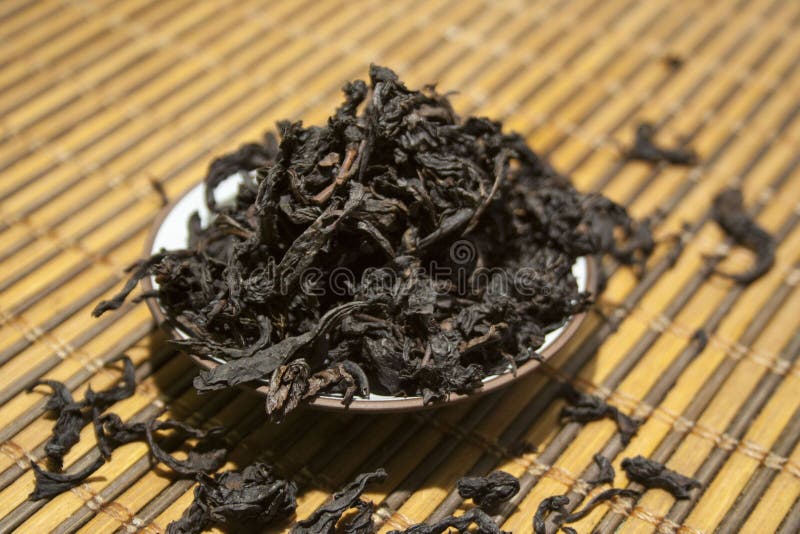 Da Hong Pao (Big Red Robe) Oolong Tea Stock Image - Image of iron ...
