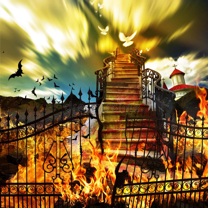 Fra Cielo E Natura O Fabbrica Dell'inferno Fotografia Stock - Immagine ...