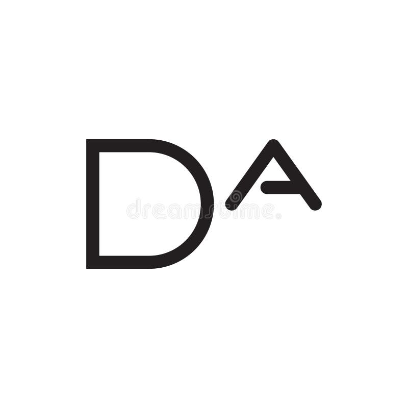 Da Initial Letter Vector Logo Stock Vector - Illustration of name ...