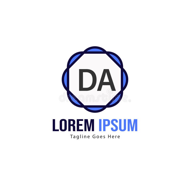 DA Letter Logo Design. Creative Modern DA Letters Icon Illustration ...