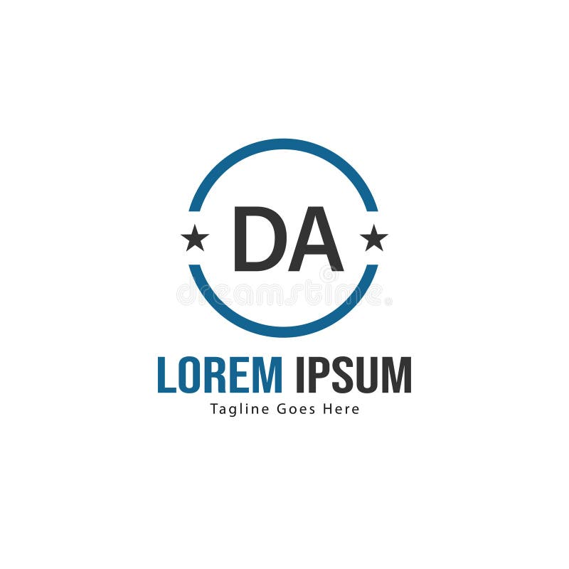 DA Letter Logo Design. Creative Modern DA Letters Icon Illustration ...
