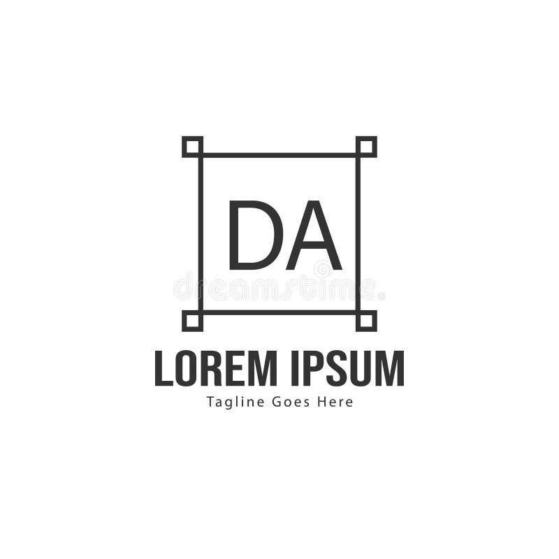 DA Letter Logo Design. Creative Modern DA Letters Icon Illustration ...