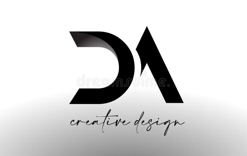 DA Letter Logo Design with Elegant Minimalist Look.DA Icon Vector with ...
