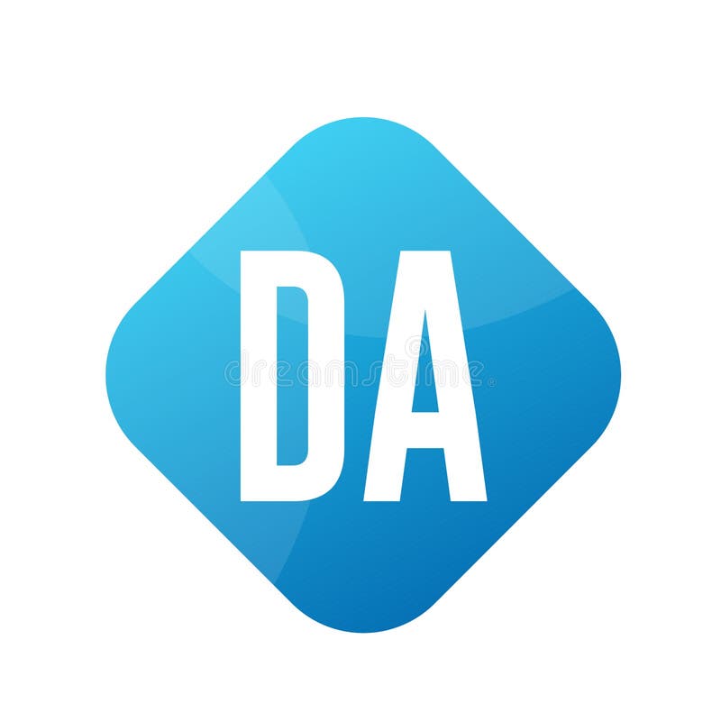 DA Letter Logo Design with Simple Style Stock Vector - Illustration of ...