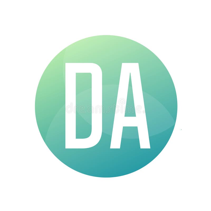 DA Letter Logo Design with Simple Style Stock Vector - Illustration of ...