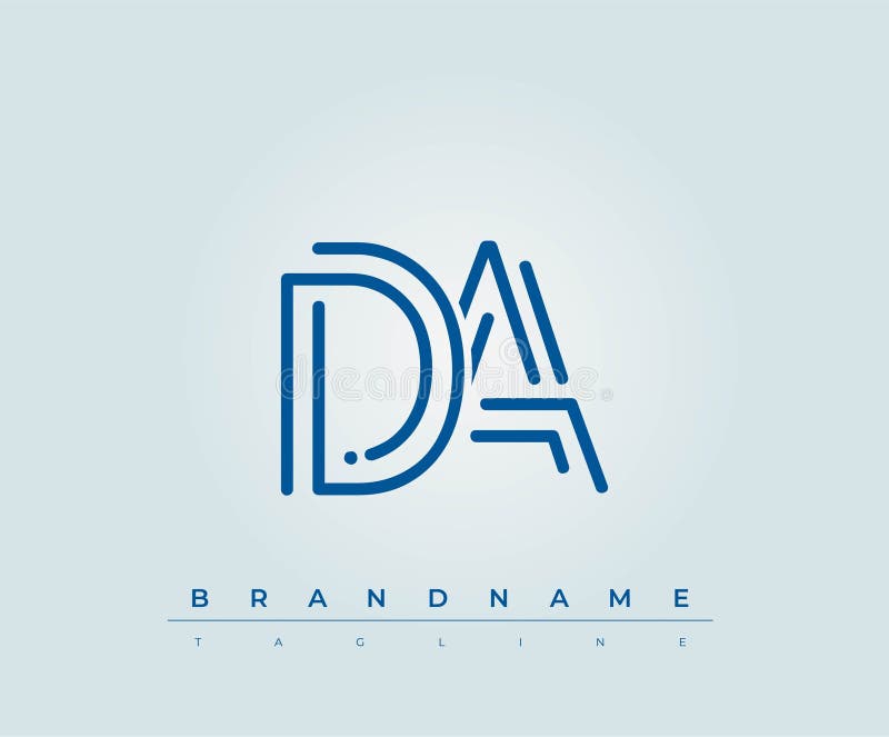 DA Technology Letter Logo Template Stock Vector - Illustration of ...