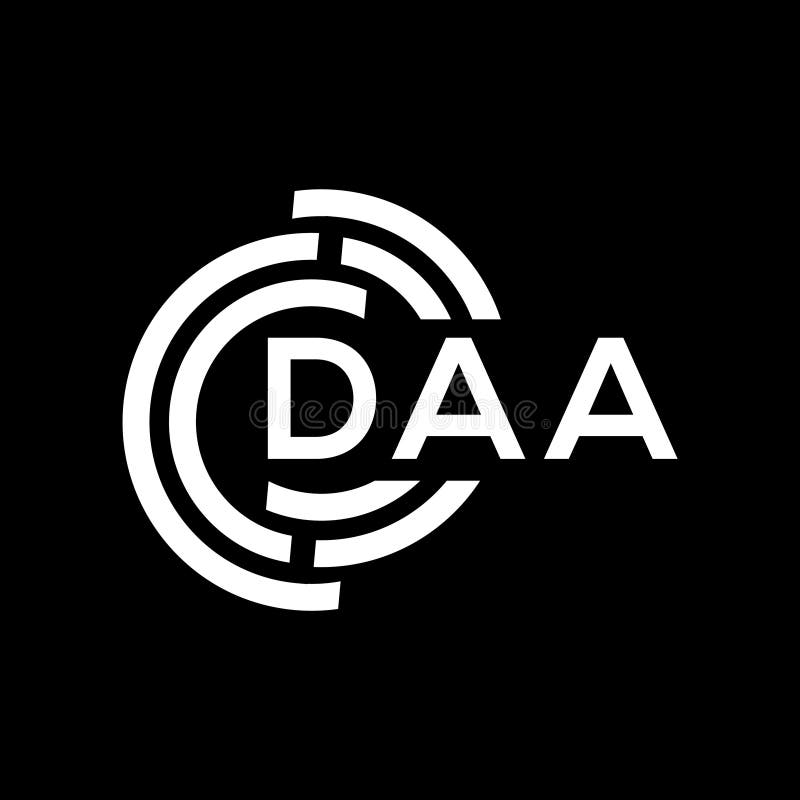 DAA Letter Logo Design on Black Background. DAA Creative Initials ...