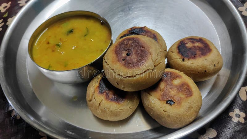 Dal baati dish served stock photo. Image of produce - 178807360
